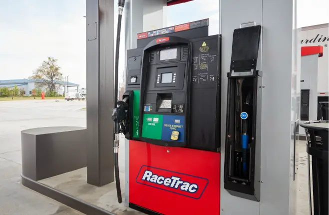RaceTrac Gas: Unleaded, Diesel, Premium, E85, E0 (ethanol free).