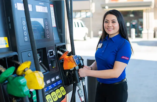 RaceTrac Gas: Unleaded, Diesel, Premium, E85, E0 (ethanol free).